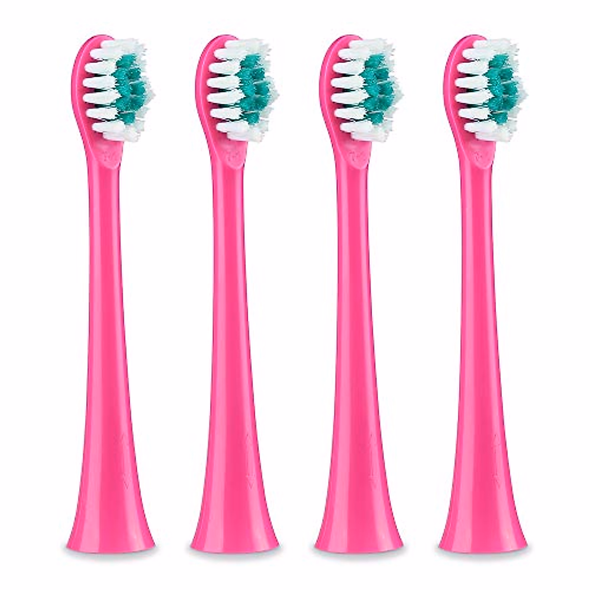 4-Pack Replacement Toothbrush Heads for Sonic V200 Rechargeable Kids Electric Toothbrushes, 7X More Plaque Removal, End-Rounded Soft Bristles, Comfortable & Efficient Clean Teeth, Perfect for Kids