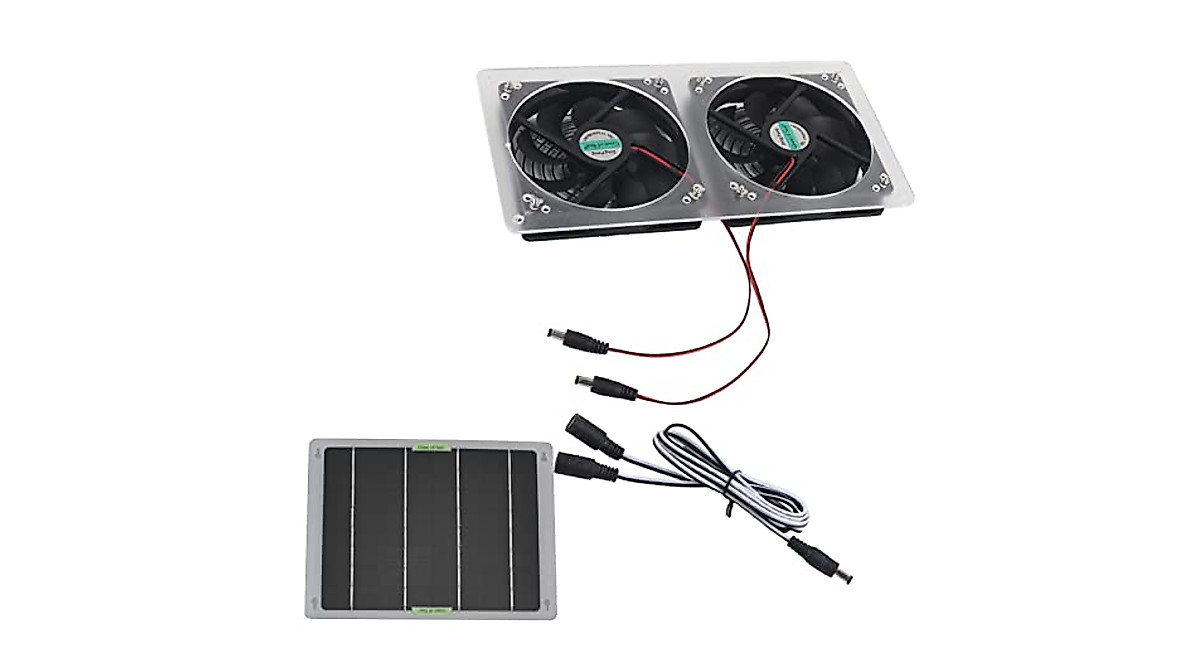 DAUERHAFT Solar Powered Fan Kit for Outdoor Cooling & Ventilation