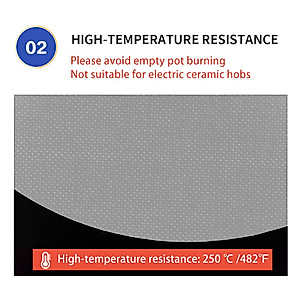 Induction Cooktop Protector Mat 2 Pieces for Induction Cooker Scratch Protector Mat Silicone Mat for Induction Cooktop Grey 21cm