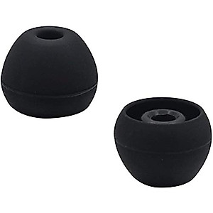 BLUEWALL Ear Tips Eartips Earbuds Gel Cushion Replacement for Beats Flex Wireless Headphones, Small/Medium/Large/Double Flange Size Soft Silicon Earbud Tips for Beats Flex, 8 Pairs Black