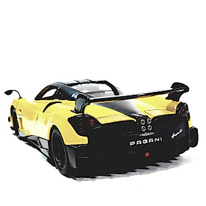 KiNSMART 2016 Pagani Huayra BC Yellow 5" 1:38 Scale Die Cast Metal Model Toy Car w/Pullback Action