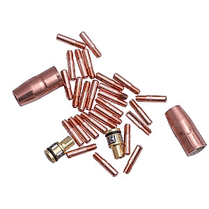 Weldflame Mig Welding Gun Accessory Kit for Miller Millermatic M-10,M-15 and Hobart H-9 H-10:30pcs Contact Tips 000-067 0.030"+2pcs gas nozzles 169-715 1/2"+2pcs gas diffusers 169-716
