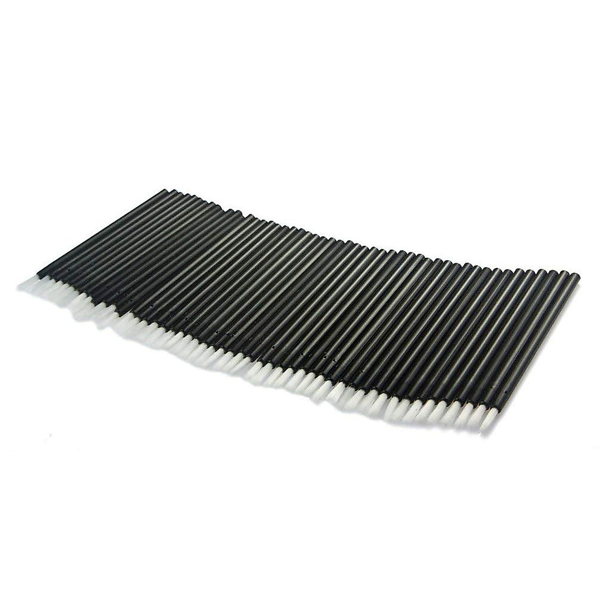 Huachnet Disposable Lipstick Gloss Wands with Soft Brush Head Makeup Kits-Pack of 100 (Black-Nylon Hair Lip Brush)