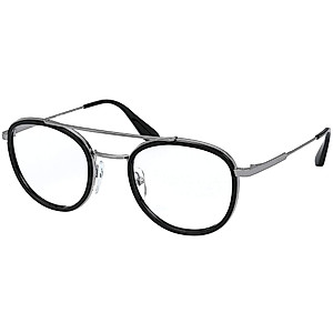 Prada Demo Round Unisex Eyeglasses PR 66XV M4Y1O1 49