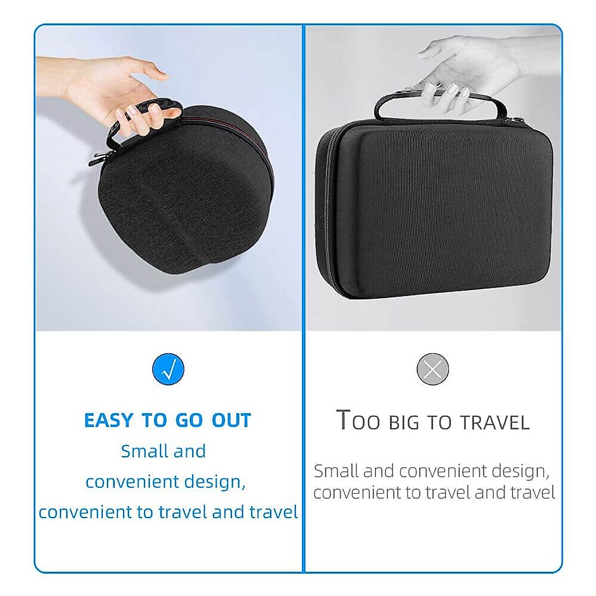 dethinton Compatible with Oculus Quest2 Case, Travel Case Compatible with Oculus Quest2 All-in-one VR Gaming Headset and Controllers Includes Multiple Quest2 Accessories (Black)