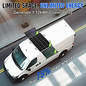 ECO-WORTHY RV Solar Panel 280 Watt, 12 Volt Scalable RV Solar Panel Kit,Maximize Installation Area for Van, Motorhome and Trailer