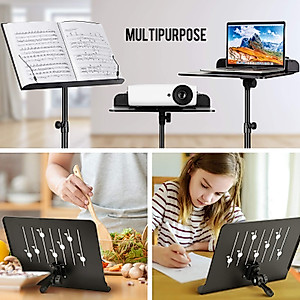 CAHAYA Sheet Music Stand with Carry Bag Notes Books Stand Laptop Stand Tablet Desk Top Stand CY0234