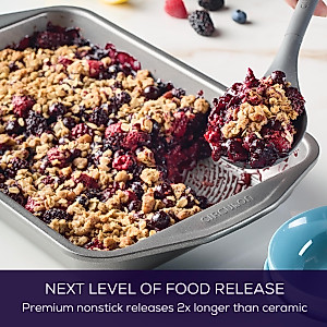 Circulon Total Nonstick Baking Pan With Lid / Nonstick Cake Pan With Lid, Rectangle - 9 Inch x 13 Inch, Gray