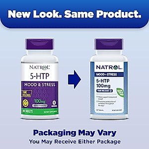 Natrol 5-HTP Time Release tablets, Promotes a Calm Relaxed Mood, Helps Maintain a Positive Outlook, Enables Production of Serotonin, Drug-Free, Controlled Release, Maximum Strength, 100mg, 45 Count