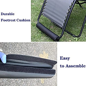 Zero Gravity Chair Cushion for Foot Rest, Universal Oversized Folding Loungers Anti Gravity Recliners Outdoor Chaise Patio Lawn Camping Chairs Footrest Padding for Outside Black