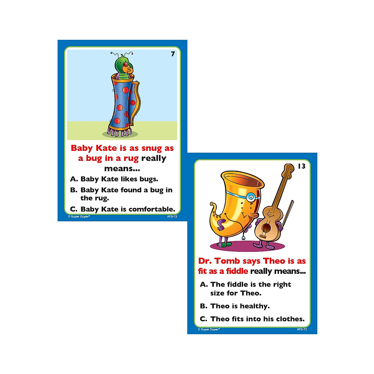 Super Duper Publications | Metaphors & Similes Fun Deck | Figurative Language Skills Flash Cards | Educational Learning Materials for Children…