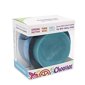 ChooMee Silicone Suction Bowls | Extra Strong Suction with Firm Bowl | Ideal for Infant and Toddler Baby Led Feeding | Medium + Small 2 CT