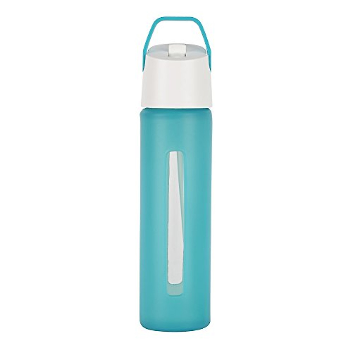 Takeya Modern Flip Straw with Carry Handle, 18-Ounce, Teal