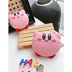 Cartoon Case Compatible with New Apple AirPods (3rd Generation) Case Cover Silicone Shockproof Slim Ultra Thin Cute Protective Case Anti-Fall Headphone Case for New Apple AirPods (Pink Monster)