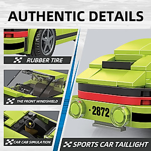 Wange Supercar Building Blocks Toys Speed Champions Racing Car Kit Collectible Sport Cars Model Ideal Gifts (161 Pieces)