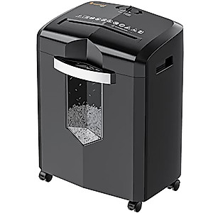 Bonsaii Home Office Paper Shredder, 12-Sheet 40-Minute High Security Micro Cut Shredder for CD/Card/Staple/Clip, Anti-Jam Quiet Heavy Duty Shredder with 5.5 Gal Big Pullout Bin, C267-B