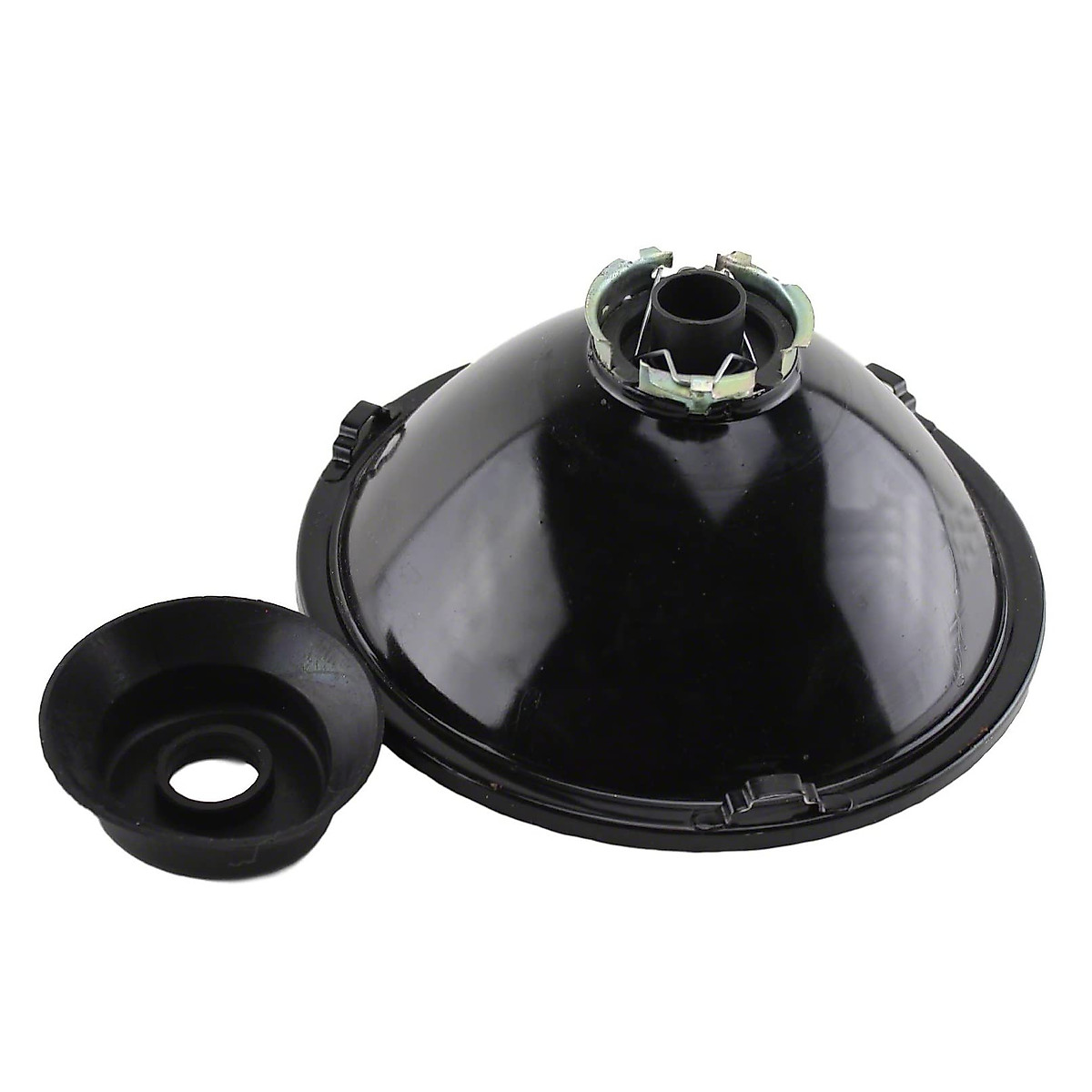 JC Performance Products USA 7x6 H4 Conversion Headlight Housing (No headlight bulb included) (7" Round, Enameled, No Headlight Included)
