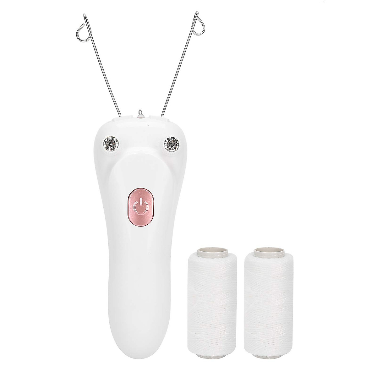 Cordless Electric Facial Threading Hair Removal for Women, Rechargeable Facial Cotton Threading Hair Shaver Hair Removal Beauty Epilator Trimmer for Fast Removing Very Fine Vellus Hair on Face & Chin