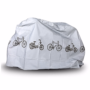 OUKENS Waterproof Bike Cover, Mountain Bike Dust Cover Thickened Rainproof Cover for Motorcycle Electric Bike Grey