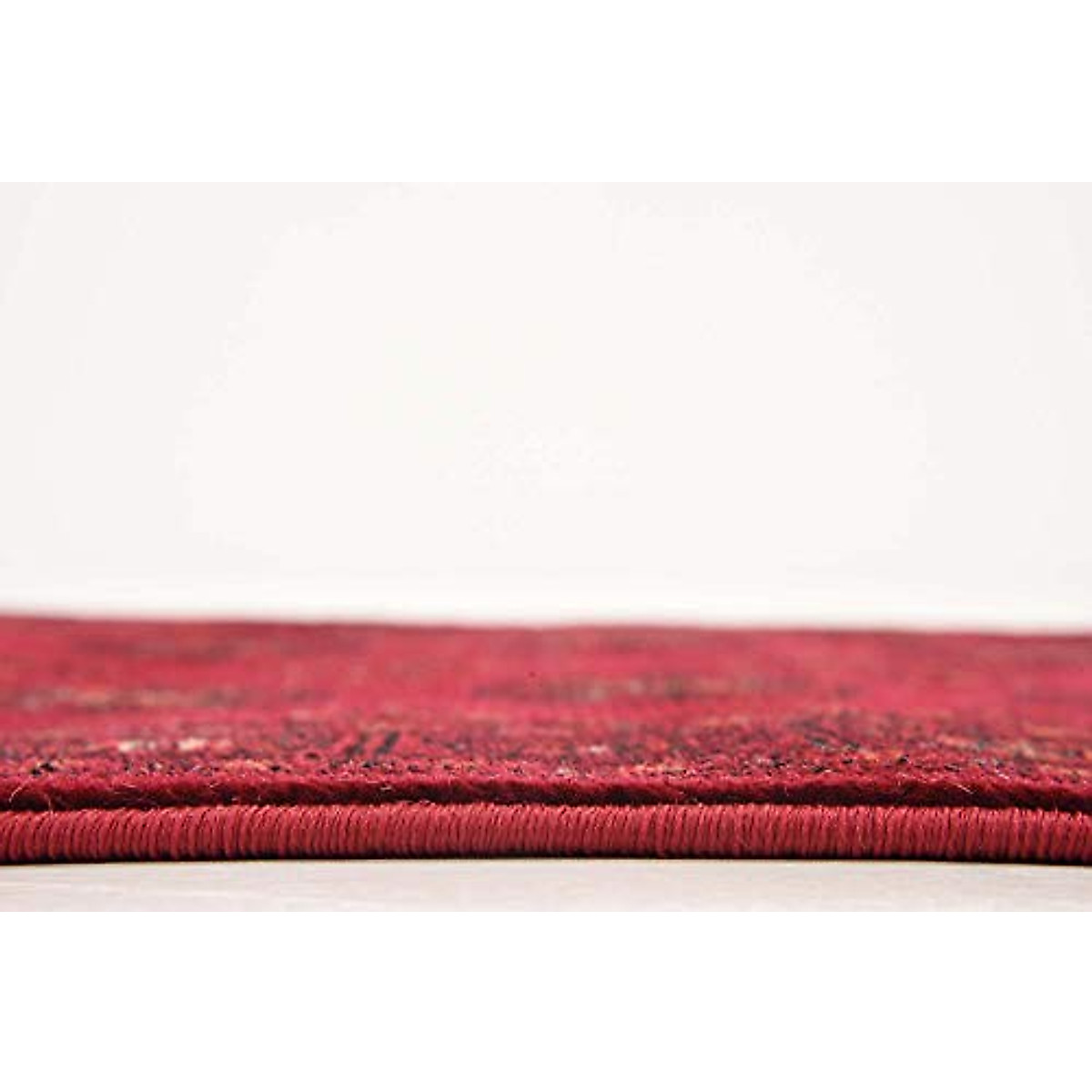 Unique Loom Tekke Collection Over-Dyed Saturated Traditional Torkaman Area Rug, 2 ft 7 in x 10 ft, Red/Burgundy