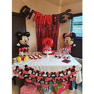 BWW 2 Pack 45inch Giant Jumbo Size Cartoon Airwalker Balloons Micke Minni Character Foil Balloons for Kids Birthday Party Decoration Supplies