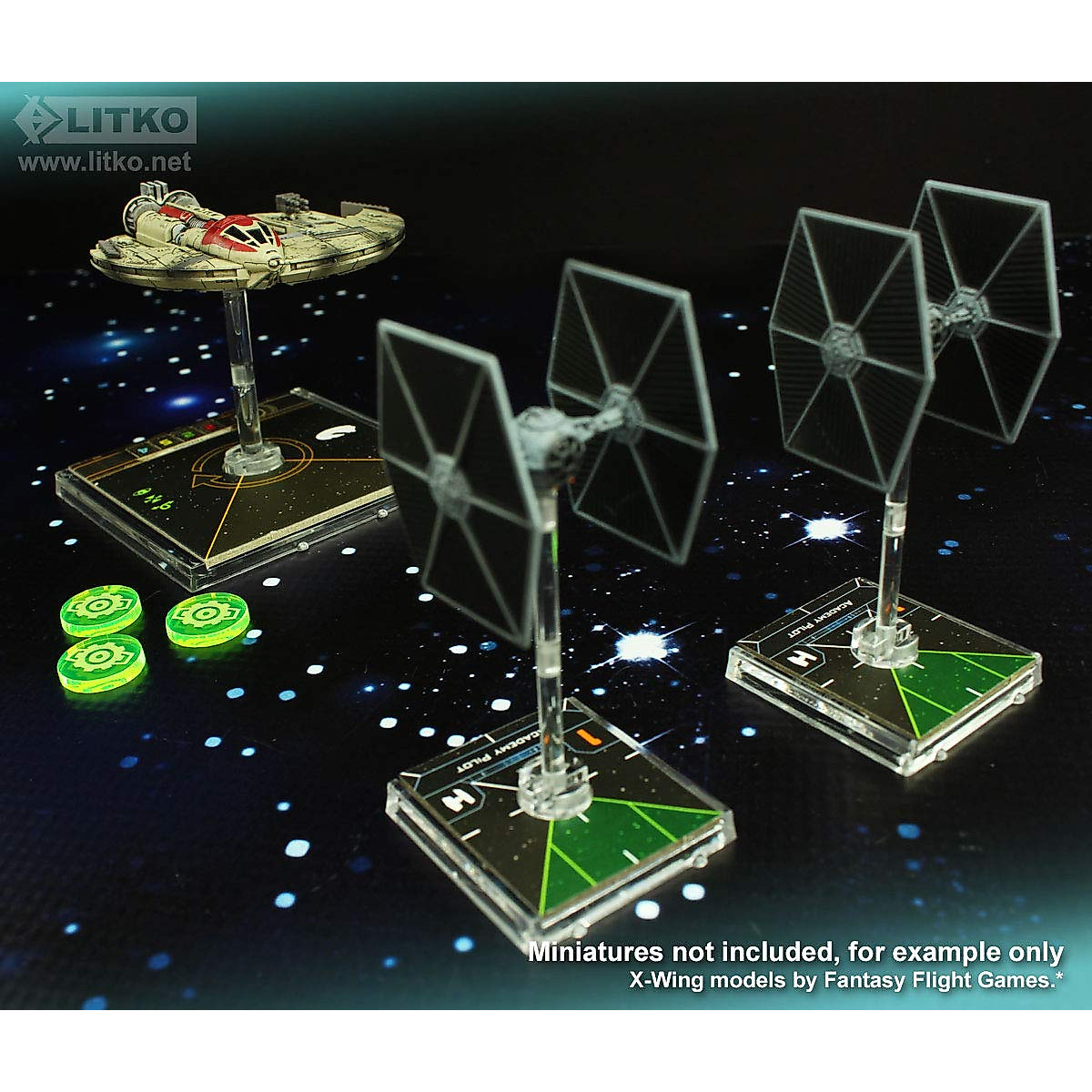 LITKO Space Fighter 2nd Edition Tokens | Compatible with Star Wars: X-Wing Miniatures Game | Pack of 10 (Calculate Tokens)