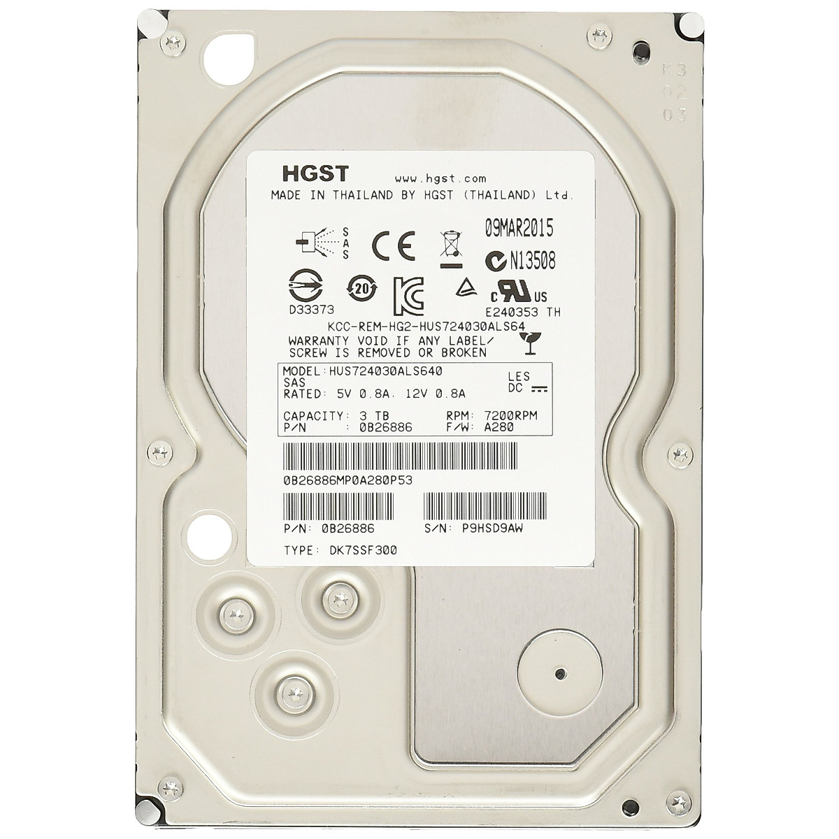 HGST Ultrastar 7K4000 HUS724030ALS640 Hard Drive - Internal (0B26886) (Renewed)