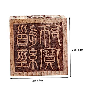 SEWACC Wooden Six Sided Seal Home Goods Decor Desktop Decor Wooden Stamps Wooden Seal Stamp Tabletop Chinese Seal Decorative Buddha Sturdy Buddha Stamp Reusable Buddha Stamp Chinese Stamp