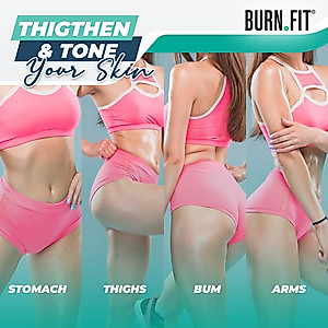 Body Gel – Anti Cellulite Cream by Burn Fit for Belly & Body, Belly Firming and Tightening Cream, Non-Sticky Cold & Hot Cream for Cellulite, Skin Firming Body Lotion for Smoother Skin - 8.5 Oz.