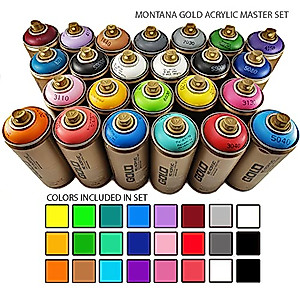 Montana Gold Premium Spray Paint 400ml Master Set - 24 Colors
