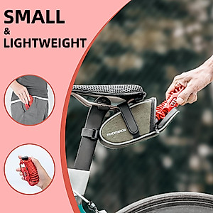 ROCKBROS Bike Lock Cable Combination Motorcycle Helmet Lock High Security Bicycle Lock - 6FT Long, Portable, Anti-Theft, for Scooter/Bicycle/Ebike