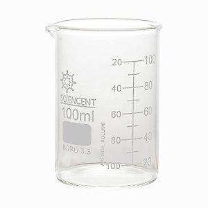 SCIENCENT Glass Beaker 50ml, 100ml, 250ml (Set of 3)