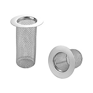 Multifunctional Stainless Steel Floor Drain Filter Mesh, Sink Drain Strainer, Anti-Clog Slag Strainer Hair Catcher for Bathtub Sink(5.5x3.5x8cm)