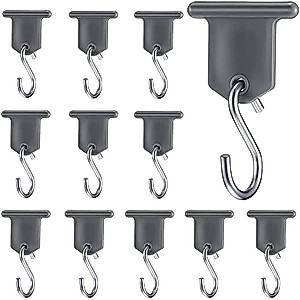 TAKAVU RV Awning Hooks for Light Camping, Party Light Clip Hanger Camper Awning Hook for Christmas Camping Tent Indoor Outdoor Decor, Easily Slide Into RV Awning Roller Bar Channel (12pcs)