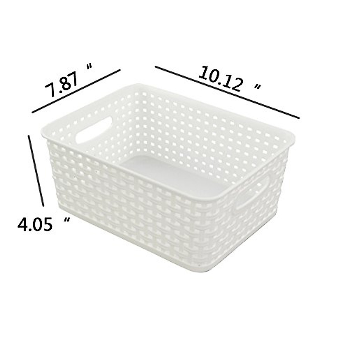 Qskely Plastic Storage Baskets/Bins Organizer for Bathroom, 6-Pack