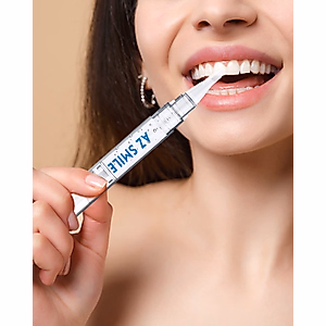 AZ Smile Teeth Whitening Pen (3 Pens), 30+ Treatments for teeth whitening No Sensitive Teeth Whitening Gel Travel-Friendly Teeth Whitener, Helps to Remove Stains from Soft Drink, Smoking, Coffee, Wine