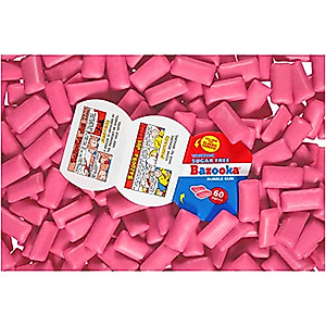 Bazooka Sugar Free Easter Bubble Gum - 60 Count To Go Cup (Pack Of 6) For Easter Basket Stuffers - Pink Chewing Gum Easter Candy In Original Sugarless Flavor - Easter Decorations For Easter Egg Hunts