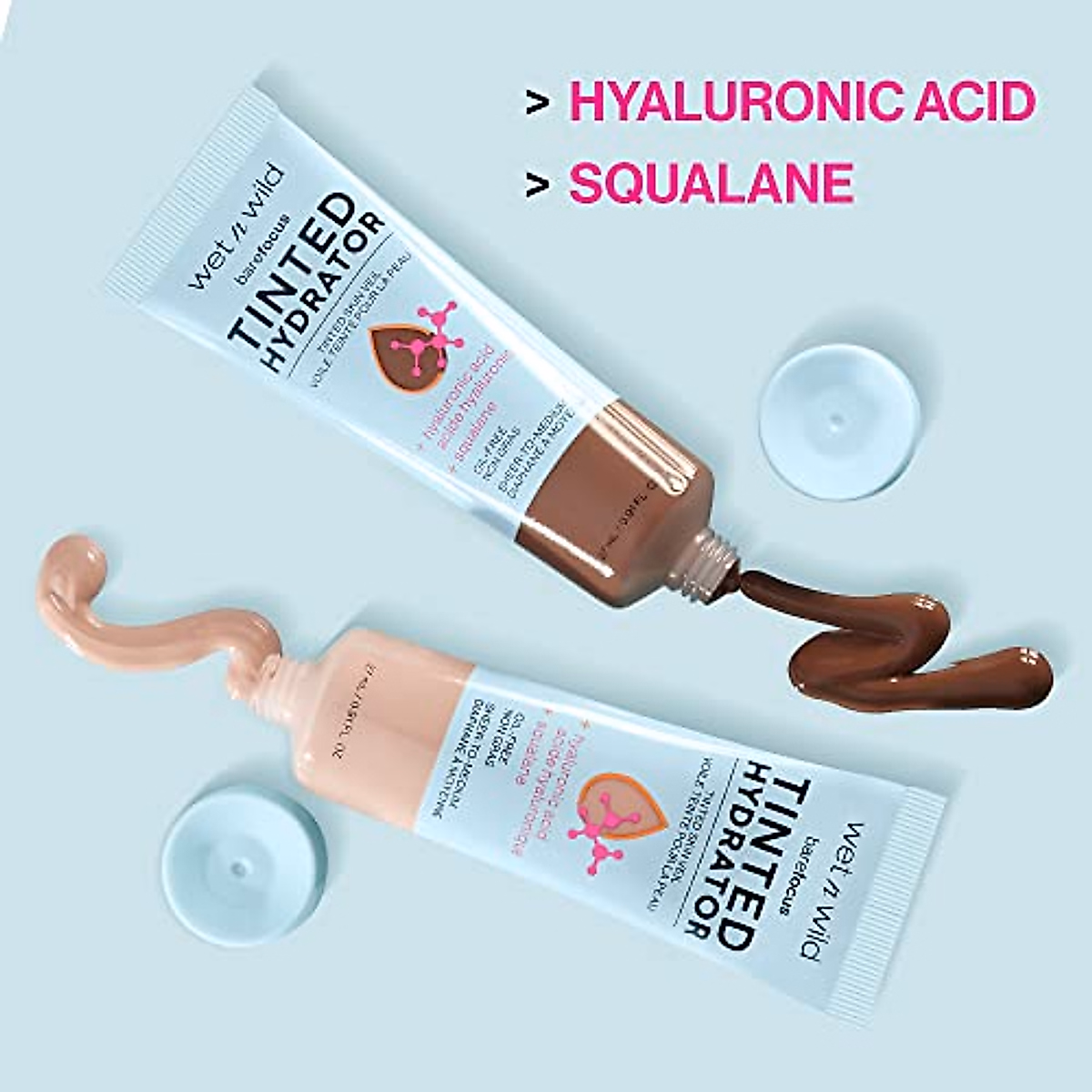 Wet n Wild Bare Focus Tinted Hydrator Matte Finish, Light, Oil-Free, Moisturizing Makeup | Hyaluronic Acid | Sheer To Medium Coverage