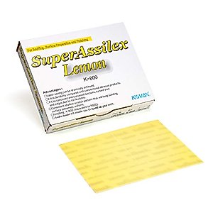 Super Assilex Flexible Sanding Sheets, Lemon K-800, Hook & Loop, 191-1509, 25 Sheets