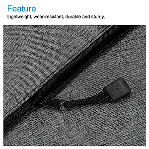 PATIKIL Canvas Zipper Bags, 5 Pack A4 Blank DIY Zip Pocket Pencil Case Stationery Pouch for Travel Craft Supply, Gray