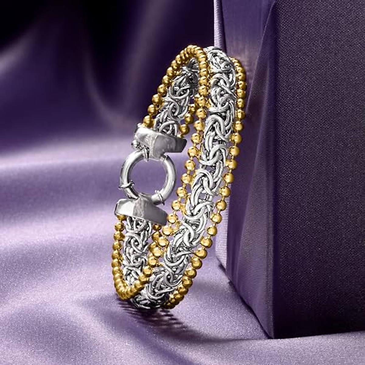 Ross-Simons Byzantine Beaded-Edge Bracelet