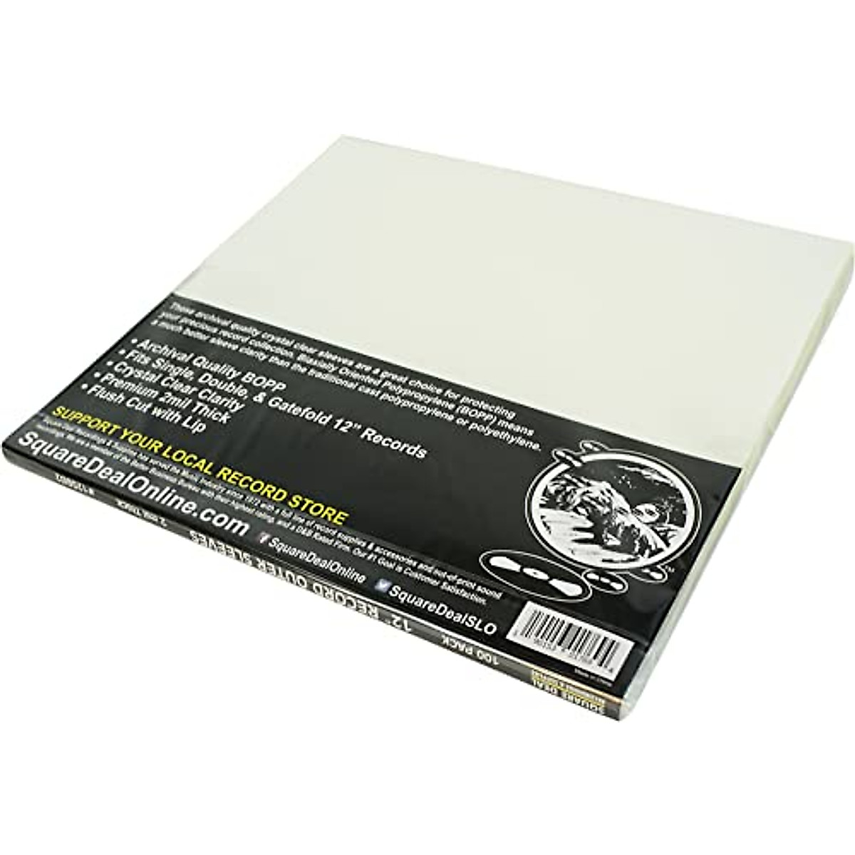 (100) 12 LP Record Outer Sleeves Premium 2 mil Thick Archival Quality, Super Clear #12SB02