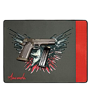 Aucuda Gun Cleaning Mat 20"x16", Double Thickness and Large Rifle Cleaning Mat with Oil Resistant, Non-Slip Backed, with Magnetic Parts Tray, Waterproof Pistol AR15 Gl0ck Shotgun Cleaning Pad Kits