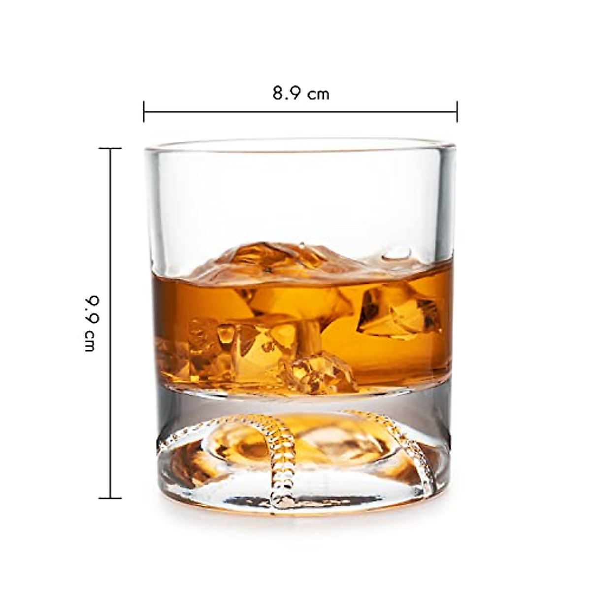 Baseball Whiskey Glass - 12oz Whiskey Glass by The Wine Savant - Perfect for Any Occasion, Baseball Lovers, Baseball Gifts, Baseball Themed Party, Baseball Birthday Gift Set (4)