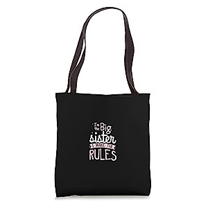 Funny Big Sister Rules Siblings Childhood Twins Tote Bag