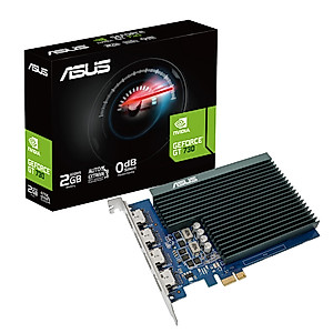 ASUS NVIDIA GeForce GT 730 Graphics Card (PCIe 2.0, 2GB GDDR5 Memory, 4X HDMI Ports, Single-Slot Design, Passive Cooling)