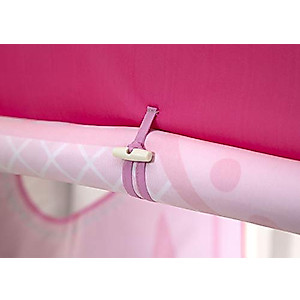 Delta Children Loft Bed Tent Curtain Set for Low Twin, Disney Princess