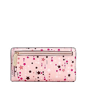 Kate Spade Staci Twinkle Printed Large Slim Bifold Wallet in Pink Multi