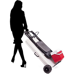 Creative Outdoor Folding Table and Chairs, 6 Ft, Built-in Wheels, Portable Durable Plastic, Indoor/Outdoor Events, Perfect for Camping/Picnic/Tailgating/Party (White Table and 4 Chair Set)