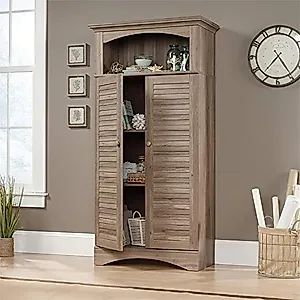 Sauder Harbor View Storage Cabinet, Salt Oak finish